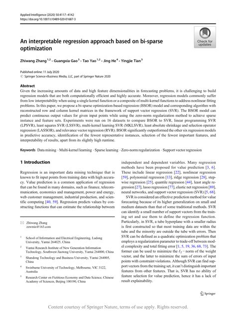 an interpretable regression approach based on bi sparse optimization