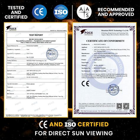 Solar Eclipse Glasses Iso And Ce Certified Aas Nasa Approved 2024 Safe