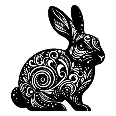 Vector De Silueta De Conejo Vector Premium
