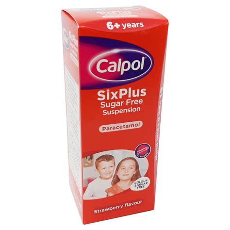 Buy Calpol Six Plus Sugar Free Suspension Strawberry Flavour 200ml Online