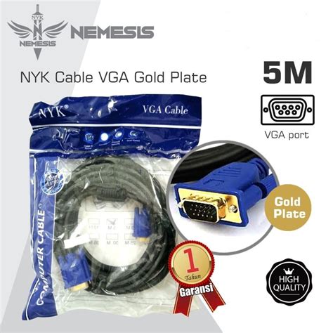 Jual KABEL VGA 5M HIGH QUALITY GOLD PLATED Shopee Indonesia