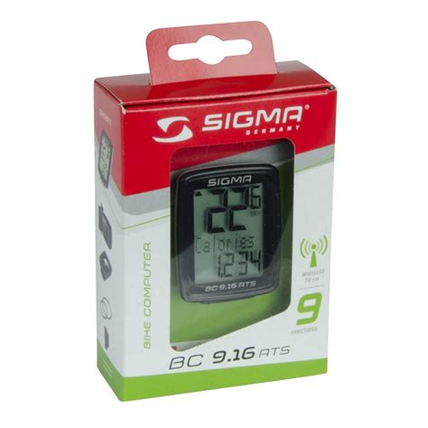 Велокомпьютер Sigma BC 9.16 ATS, беспроводной, чёрно-белый