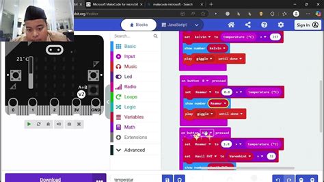 Tutorial Coding Temperature In Microbit Youtube