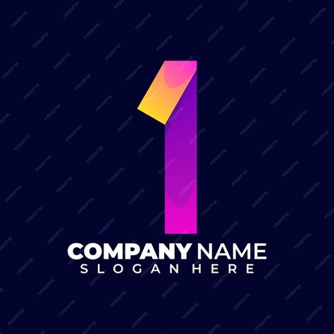 넘버원 모던 로고 무료 벡터