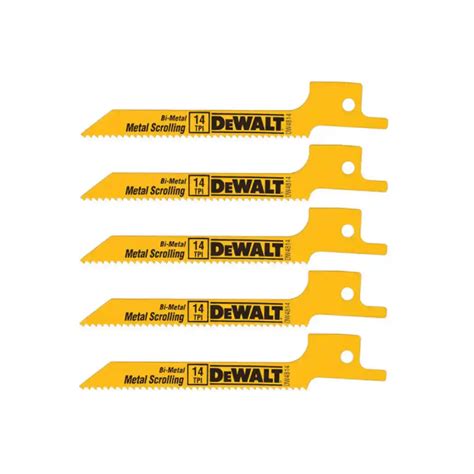 Juego Hojas Sierra Sable 3 1 2 5 Piezas Para Metal 14DPP DeWALT DW4814 5 Tottal Store