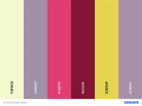 Dj Sukis Belly Button Color Palette By Nelvana2004 On Deviantart