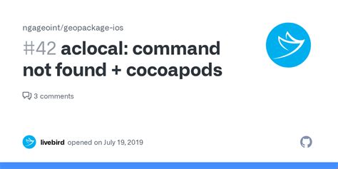 Aclocal Command Not Found Cocoapods Issue 42 Ngageoint
