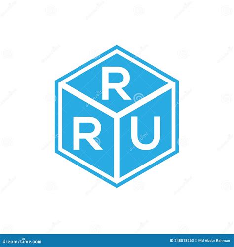 Rru Letter Logo Design On Black Background Rru Creative Initials
