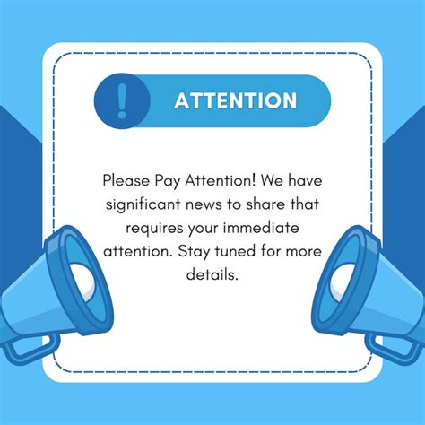 Premium Vector A Paper That Says Please Pay Attention On It