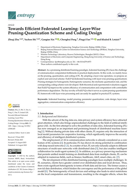 Pdf Towards Efficient Federated Learning Layer Wise Pruning