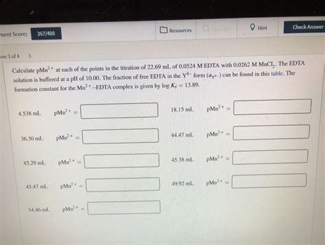 solved ment score 267 400 hint resources check answer ion 3
