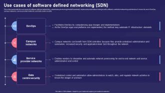 SDN Components Use Cases Of Software Defined Networking SDN PPT
