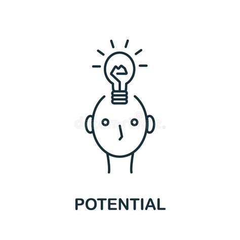 Potential Icon Line Style Symbol From Productivity Icon Collection Stock Vector Illustration