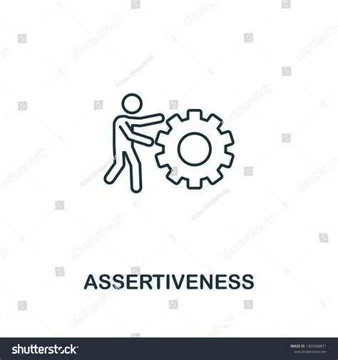 Assertiveness Icon Thin Outline Creative Assertiveness Stock Vector Royalty Free 1303068871