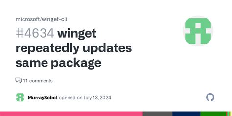 Winget Repeatedly Updates Same Package Issue Microsoft Winget Cli GitHub