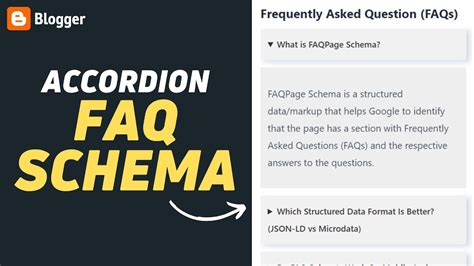 How To Add Faq Schema In Blogger With Accordion Style Youtube