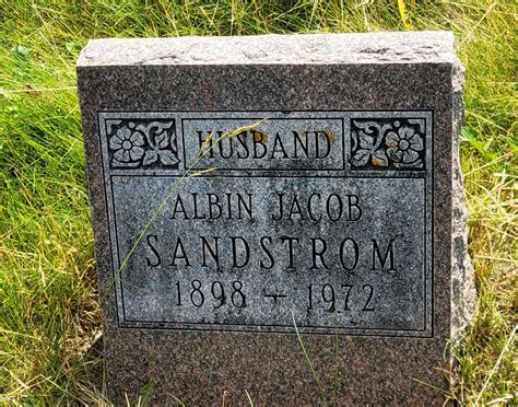 Albin Jacob “jacob Albin” Sandstrom 1898 1972 Mémorial Find A Grave