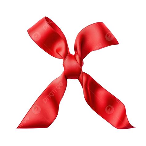 Red Silk Ribbon For Ornament Isolated Space Close Curly Png