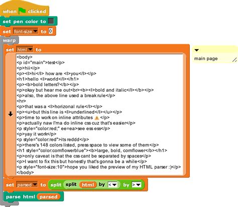 New HTML Parser And Displayer Preview Share Your Projects Snap Forum