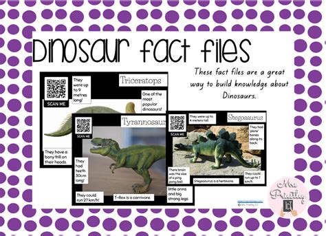 Dinosaur Qr Code Fact Files Mrs Priestley Ict