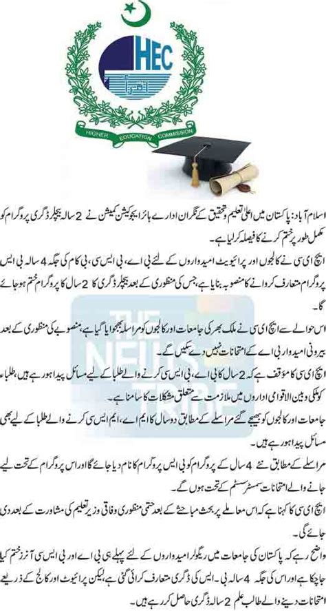 2 Years Bachelor Degree Program In Pakistan Learningall