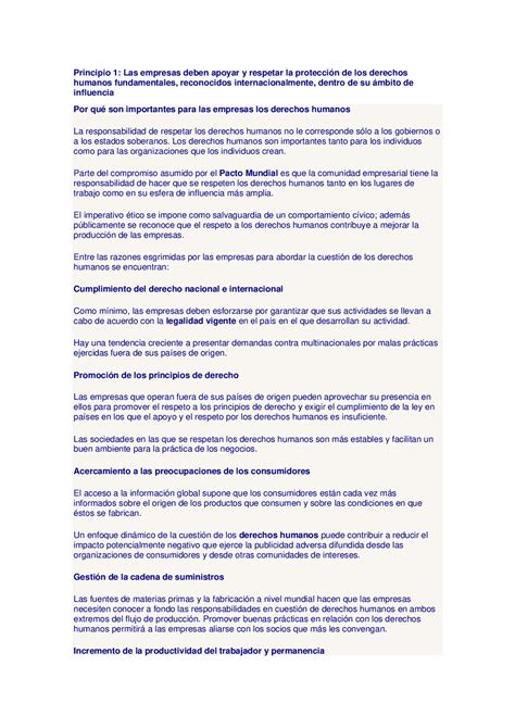Principios Pacto Global Docsity
