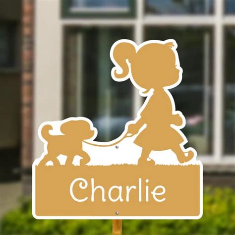 Geboortebord Tuin Meisje Met Hondje Geboortepleinnl