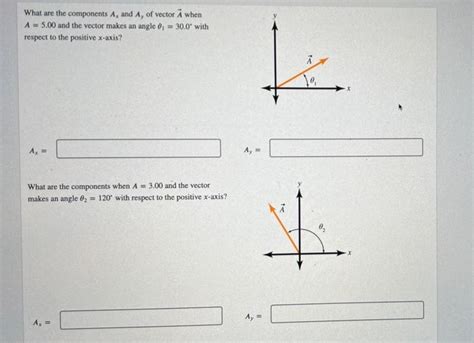 Solved What Are The Components A And A Of Vector A When A Chegg Com