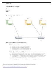 Design And Configuration Of Local Area Network For CMIT 351 Course Hero
