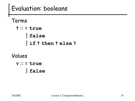 Ppt Lesson 1 Untyped Arithmetic Expressions Powerpoint Presentation