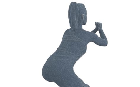fitness pose woman 3d model by renderbot llc