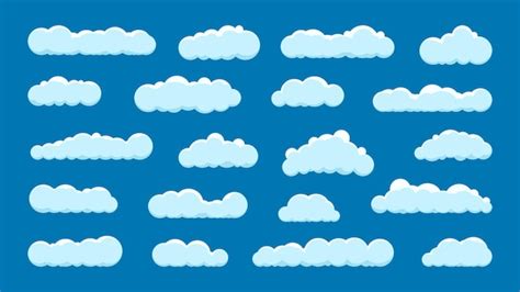 Premium Vector Clouds On A Blue Background