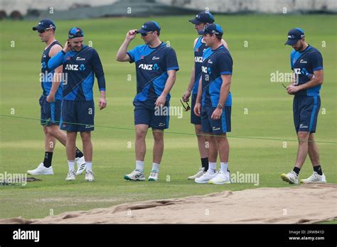 New Zealand Team Attends Practice Session At Sher E Bangla National