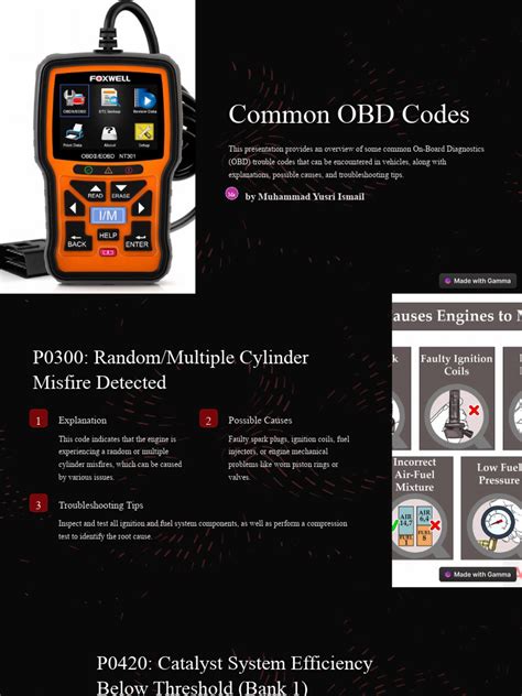 Common Obd Codes Pdf Reliability Engineering Engineering