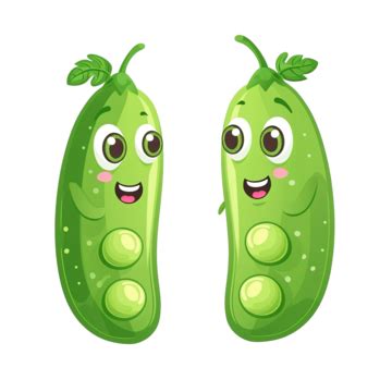 Cute Cartoon Vegetable Green Peas Cute Cartoon Vegetable PNG