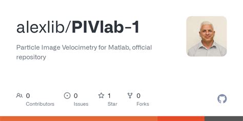 GitHub Alexlib PIVlab Particle Image Velocimetry For Matlab Official Repository