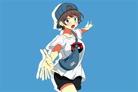 Okarishimasu Rent A Girlfriend Blue Background Street Baseball Cap