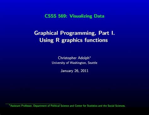 Pdf Graphical Programming Part I Using R Graphics Functions
