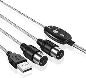 Techgear Power Sharing Cable M Usb To Midi Keyboard Pc Interface Converter Cable Audio Cable