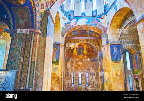 Kyiv Ukraine May 18 2021 The Medieval Byzantine Frescoes Decorate