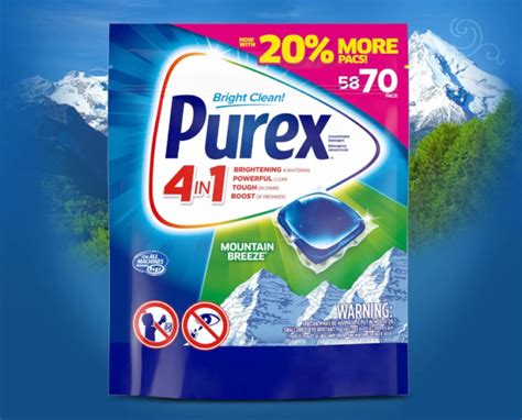 Purex 4 In 1 Laundry Detergent Pacs 70 Count For 7 07 Reg 14
