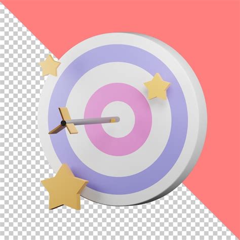 Premium PSD 3d Icon Target Isolated On The Transparent Background