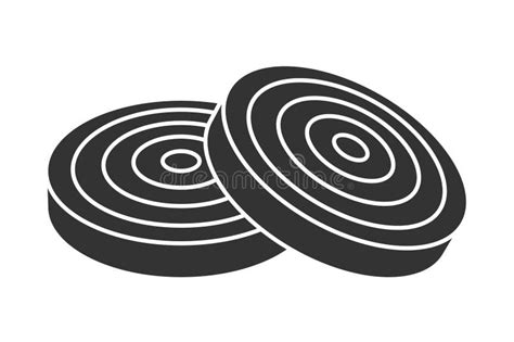 Two Checkers Or Draughts Pieces Silhouette Vector Stock Vector