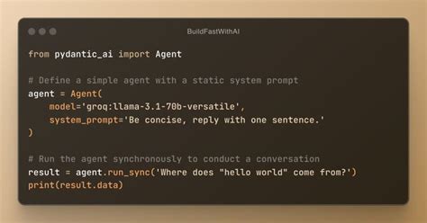 Build Fast With Ai On Linkedin Opensource Pydanticai Generativeai