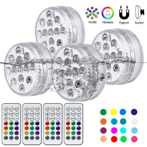 Lampe Submersible étanche Rgb 13 Avec Télécommande éclairage Submergé