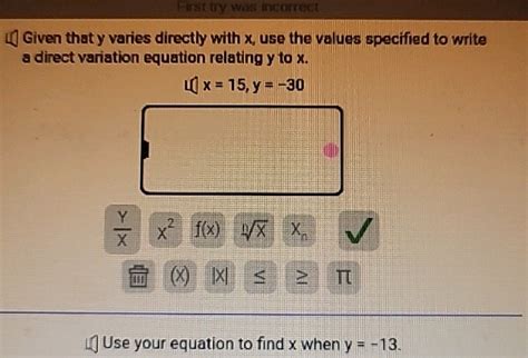 Given That Y Varies Directly With X Use The StudyX