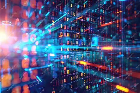 Premium Photo Visualization Of Big Data With Machine Learning Algorithms And Binary Code