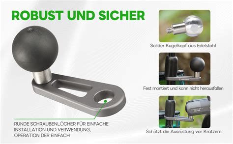 FANAUE Aluminiumlegierung 1 Zoll Kugelkopfadapter Mit 10mm