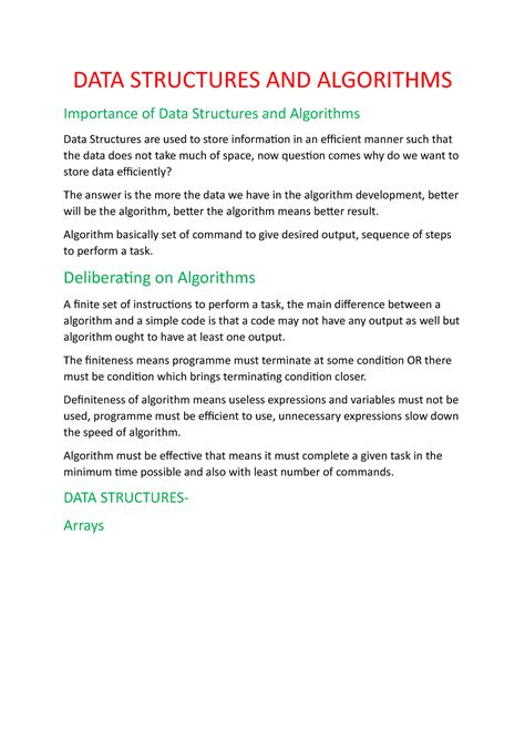 Data Structures And Algorithms Data Structures And Algorithms