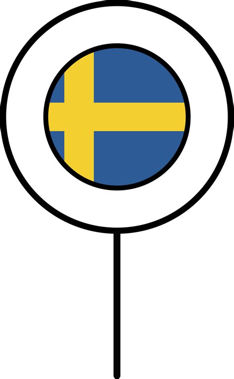 Sweden Flag Circle Pin Icon 22750097 Png